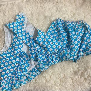 ruth Scharf | Matching Sets | Vintage Ruth Scharf Blue Floral Bloomer ...